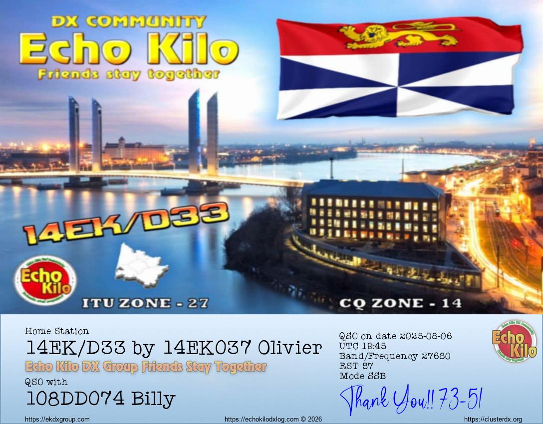Echo Kilo DX Log